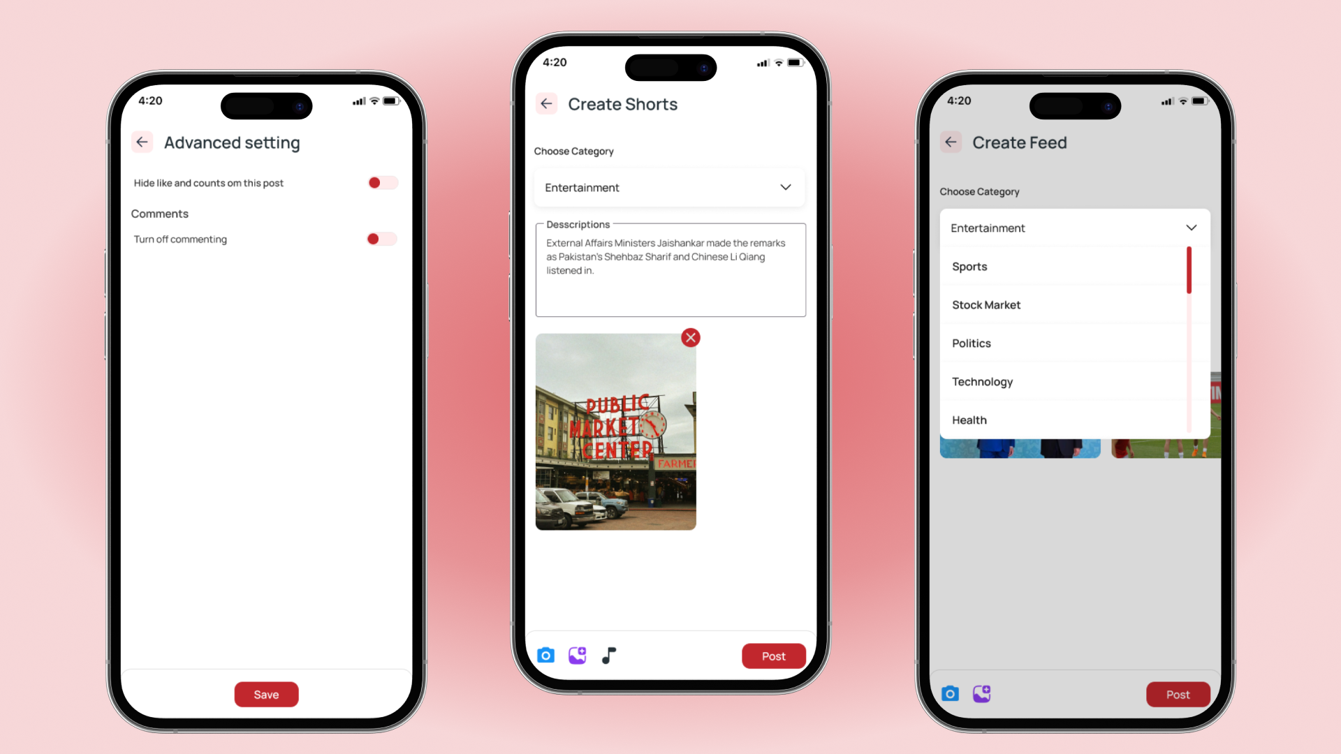 DTNews - Flutter News App (Android, iOS & Web) with Admin & Reporter Panel, Polling & Live ...